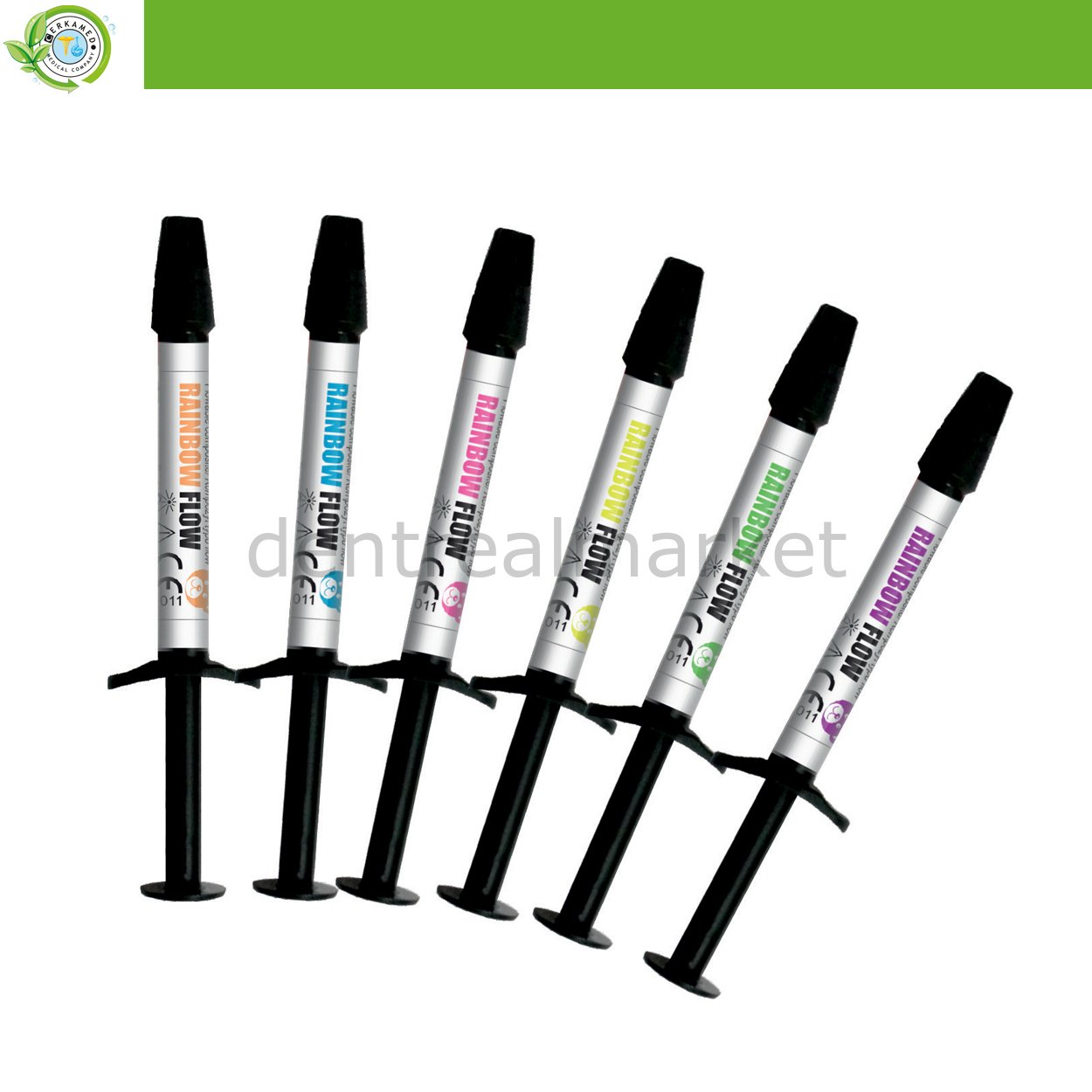 Cerkamed Rainbow Flow Renkli Flow Kompozit Refil Pink | Dentrealmarket